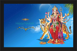 Devi Mata Religious Poster with A4 Size Frame F-374 Paper Print ...