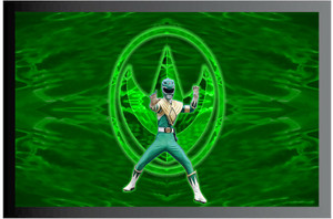 Power Rangers Frame Poster For Room Synthetic Wood Gloss Lamination F26 ...