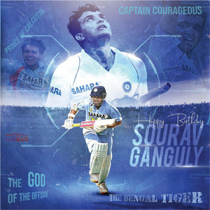 Sourav Ganguly - Set of 4 Craftboard Posters - With adhesives Fine Art ...