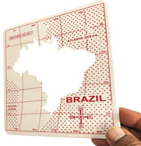 Plastic School Craft Brazil Map Drawing Stencil 3D Poster - N.A ...