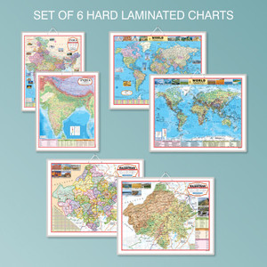 Educational Maps for kids | Hard Laminated Maps Set of 6 (3 Sheets ...