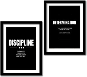 Discipline and Determination Paper Print - Quotes & Motivation posters ...