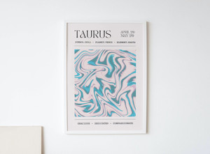 Taurus Zodiac Poster Astrology Star Sign Poster A3 for Room Decor 300 ...