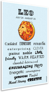 Poster Astrology with Quote-Leo Traits-Paper Fine Art Print - ArtinKart ...
