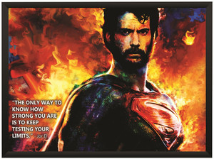 Superman Art Limits Motivational Inspirational Quote Wall Poster With ...