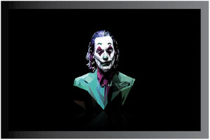 Joker Frame Poster For Room Synthetic Wood Gloss Lamination F177 Paper ...