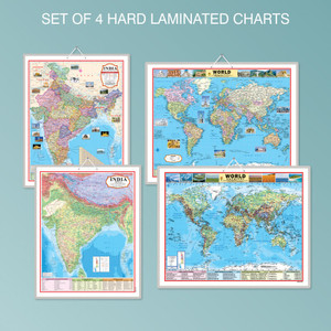 Educational Maps for kids | Hard Laminated Maps Set of 4(2 Sheets ...