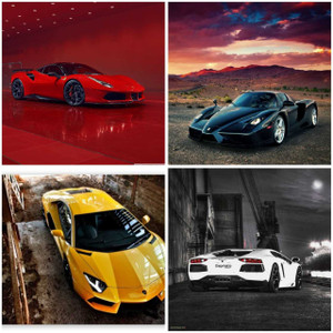 SPORT CAR and CAR Wall Poster/Cars Wall Posters (12x18 Inch)Multicolour ...