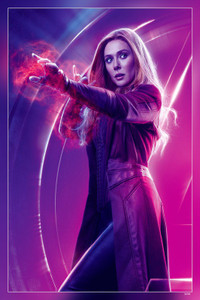 Scarlet Witch The Avengers: Infinity War Elizabeth Olsen Matte Finish ...