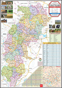 Chhattisgarh Political Map Paper Print - United Publication posters ...