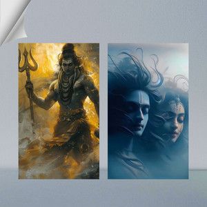 Unique Decor | LORD SHIVA & MATA PARVATI | GOD | DIGITAL ART - 60 | SET ...