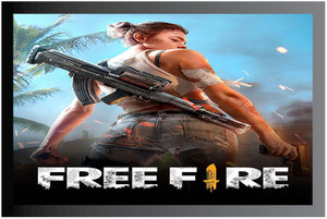 Free Fire Game Frame Poster For Room Synthetic Wood Gloss Lamination F2 ...