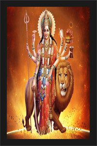 Devi Mata Religious Poster with A4 Size Frame F-337 Paper Print ...