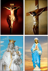 COMBO Lord Jesus Christ Christian Religious Poster (Set of 4, Rolled ...