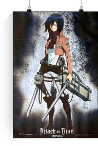 Mikasa Poster | Mikasa Ackermann Attack On Titan Poster | Attack On ...