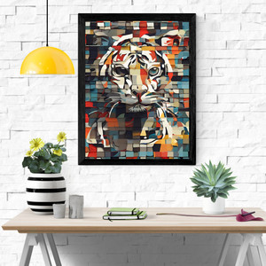 Abstract Painting Wall Posters|Fierce Tiger Wall Frames|Framed Posters ...