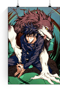 Megumi Fushiguro Wall Poster | Megumi Divine Dogs Jujutsu Kaisen Poster ...