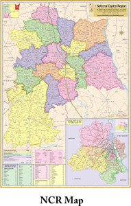 NCR (National Capital Region) 100x70 cm (40"x28" inch), With Fact ...