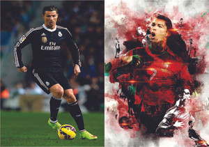 Pack of 2 Cristiano Ronaldo Poster For Room Photographic Paper - Sports ...