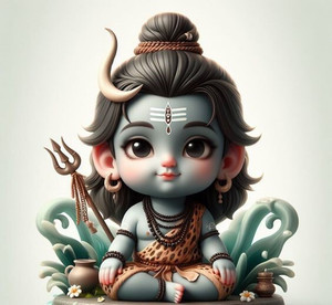 shiv ji with tishul cartoon poster deepart9860706 Multicolour, Printed ...