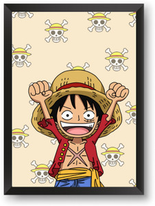 ANIME POSTER FRAME (MONKEY. D. LUFFY) Modern Wall Frames - Black Framed ...