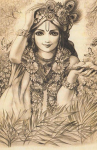 Religious Poster 'Krishna Ji / Kanha Ji' Paper Poster Printed (12 inch ...
