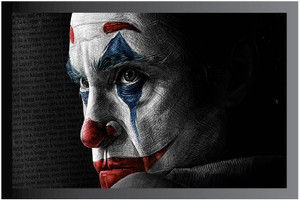 Joker Frame Poster For Room Synthetic Wood Gloss Lamination F159 Paper ...