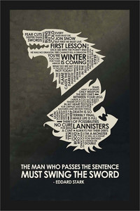 Game of Thrones GOT Poster with A4 Size Frame F-723 Paper Print ...