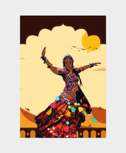 Rhythms of Tradition - Ghoomar Fine Art Print - Art & Paintings posters ...