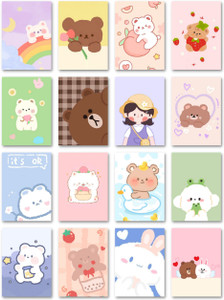 CUTE KAWAII POSTERS PACK OF 16 (8 cm x 11 cm) 300 GSM | CUTE AESTHETIC ...