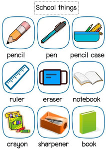 school things chart 1701 Multicolour, Matte Vinyl Stickers Printed, 12 ...