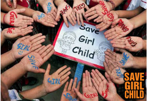 Poster Save Girl Child sl-10115 (Wall Poster, 13x19 Inch, Matte Paper ...