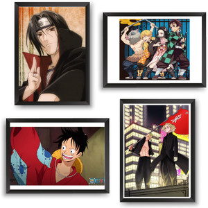 SET OF 4 ANIME POSTER FRAME - ITACHI UCHIHA NARUTO , TOKYO REVENGERS ...
