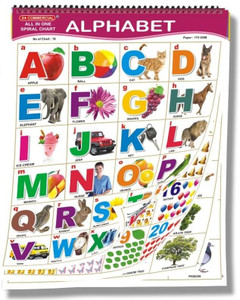 English Chart For Kids (16 Charts ) 37 x 48 cm - Children Spiral Wall ...