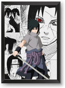 ANIME POSTER FRAME - NARUTO SASUKE - Black Framed Wall Poster For Home ...