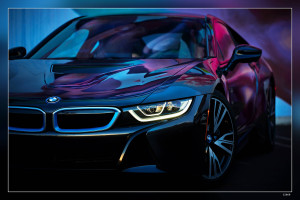 Car Bmw Bmw I Cyan Matte Finish Poster Paper Print - Animation ...