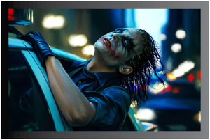 Joker Frame Poster For Room Synthetic Wood Gloss Lamination F61 Paper ...