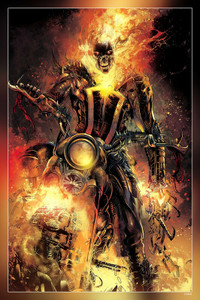 Ghost Rider Ghost Harley Davidson Fire Matte Finish Poster Paper Print ...
