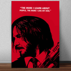 John Wick Movie Quote Poster for Room & Office Paper Print - Minimal ...