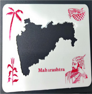 Maharashtra Map Stencil Plastic School Craft Drawing Outline 3D Poster ...