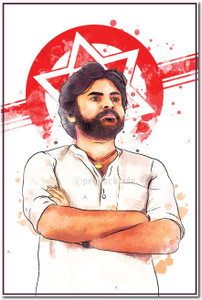 Pawan Kalayan I Jana Sena Party I JSP I Wall Poster Fine Art Print ...