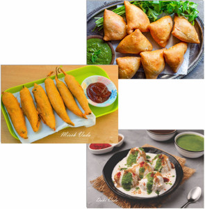 Samosa Poster, Mirchi Vada Posters & Dhai Vada Posters (12 x 18 inch ...