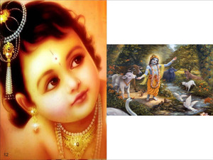 Pack Of 2 Sacred Pairing: Two Krishna Posters for Home Serenity With UV ...