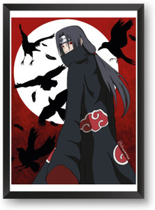 ANIME POSTER FRAME -ITACHI UCHIHA NARUTO - Black Framed Wall Poster For ...