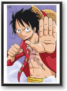 ANIME POSTER FRAME ONE PIECE LUFFY Wall Poster Frame For Home And ...