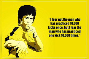 I Fear Not The Man….Bruce Lee Quotes Matte Finish Poster Paper Print ...