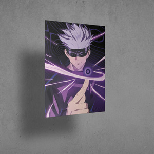 Live Mad Live Crazy (LMLC) Satoru Gojo Anime Vertical Wall Metal Poster ...