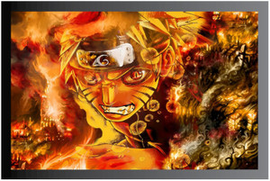 Naruto Poster with Frame Gloss Lamination M3 Paper Print - Animation ...