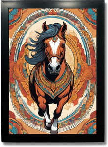Mandala Art Mythological Animals Running Horse 1 Photographic Paper ...