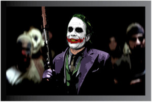 Joker Frame Poster For Room Synthetic Wood Gloss Lamination F47 Paper ...